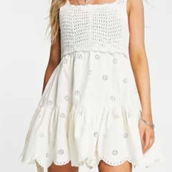 ASOS | Dresses | Nwt Asos Crochet Mini Sundress | Poshmark